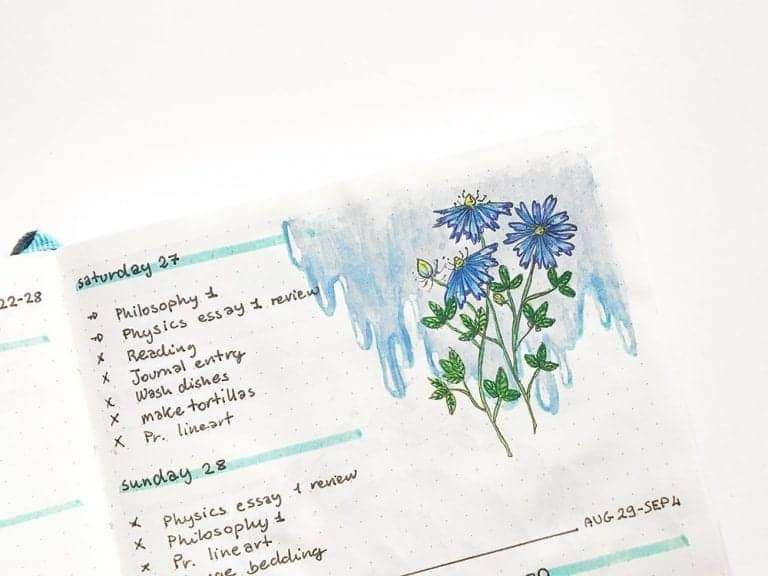 25 Beautiful Watercolor Bullet Journal Layout Ideas - Brighter Craft