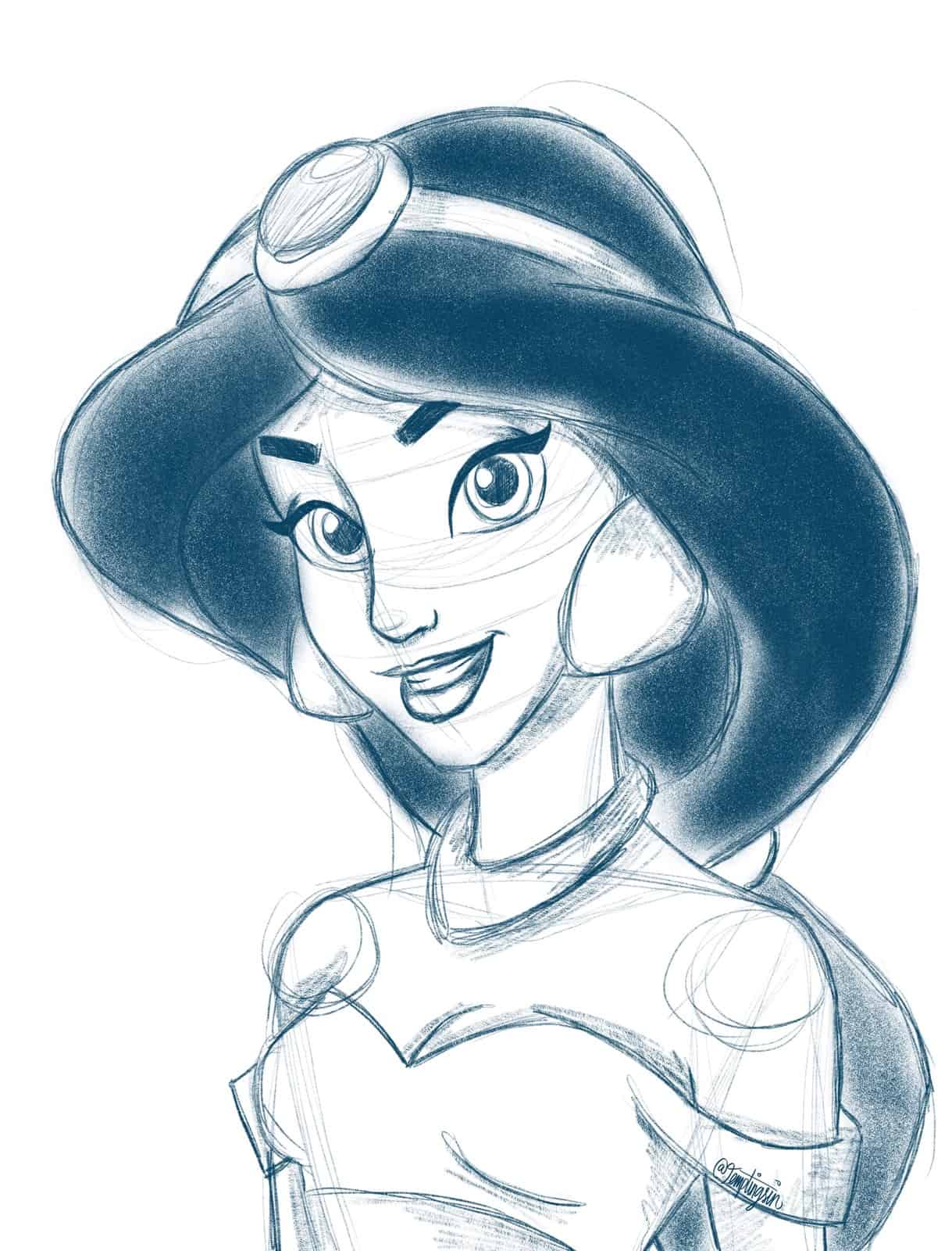 20 Disney Princess Drawing Ideas - Brighter Craft