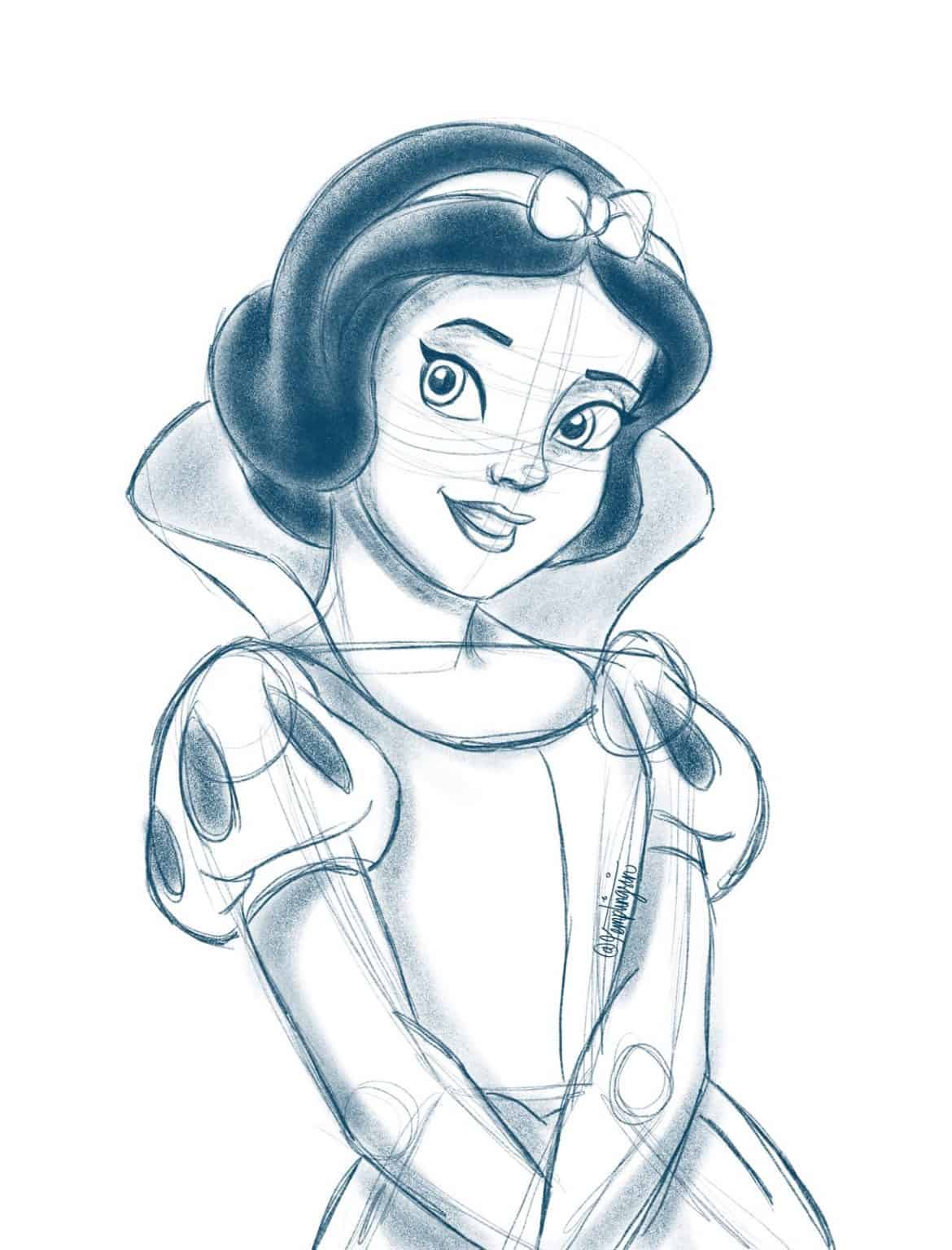 20 Disney Princess Drawing Ideas - Brighter Craft