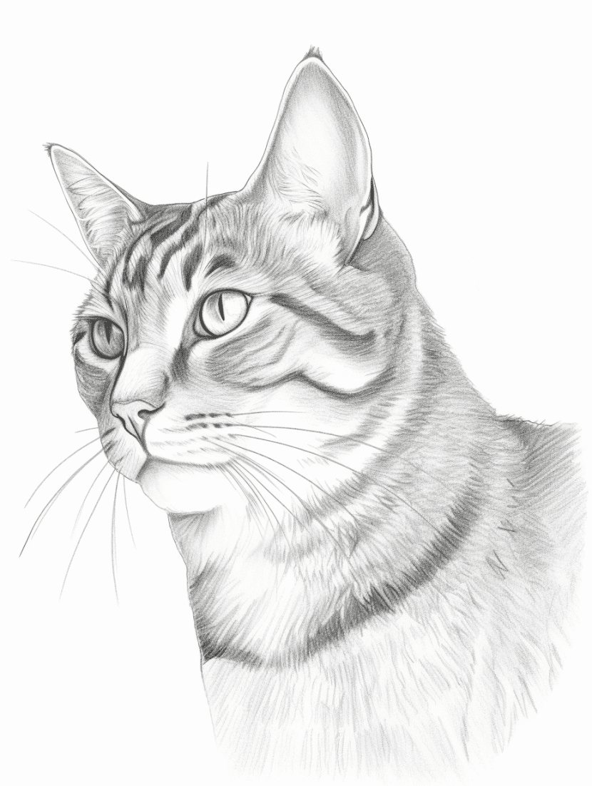 25 Realistic Cat Drawing Ideas and Tutorials for All Skill Levels ...