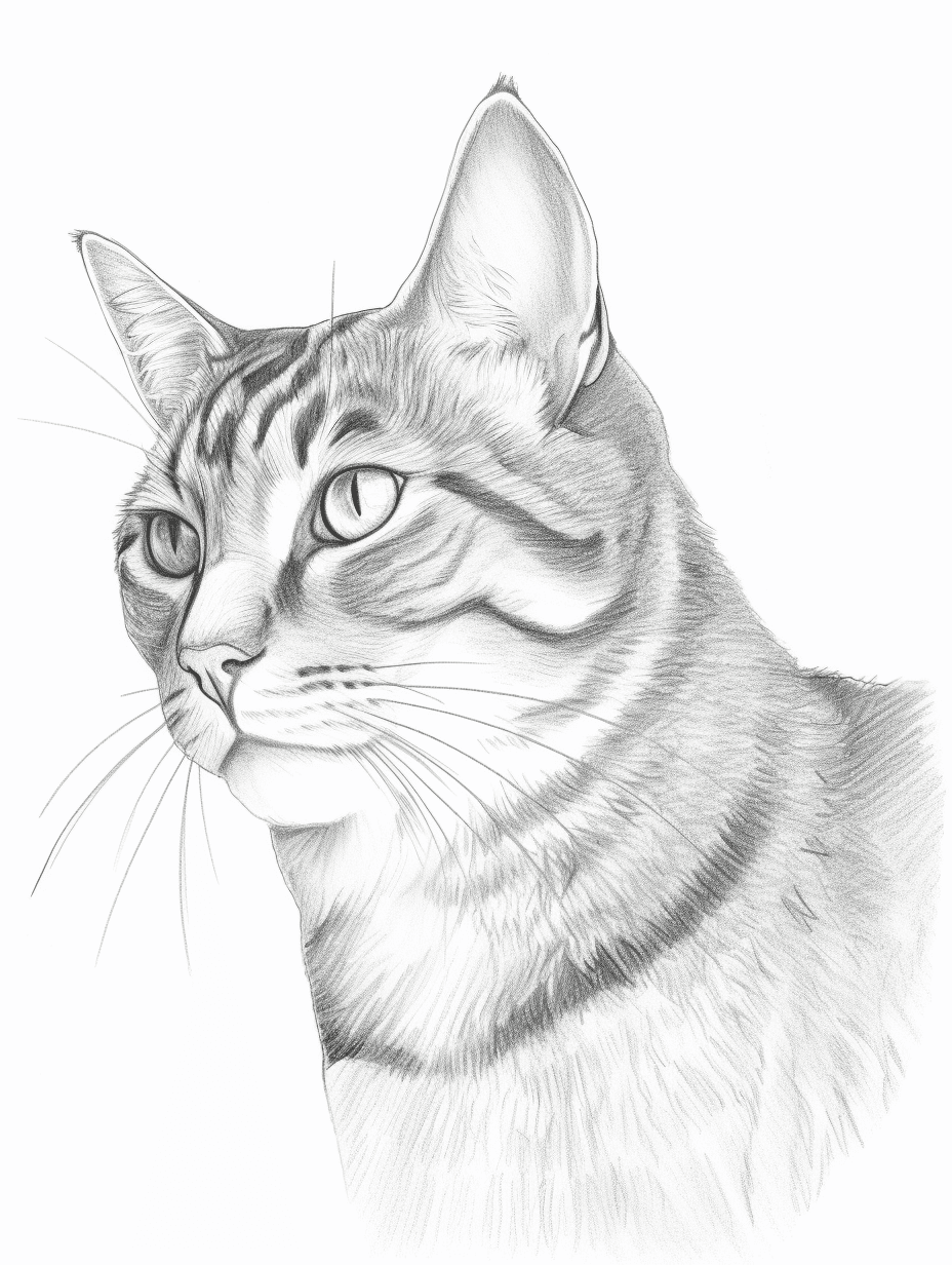 25 Realistic Cat Drawing Ideas and Tutorials for All Skill Levels ...