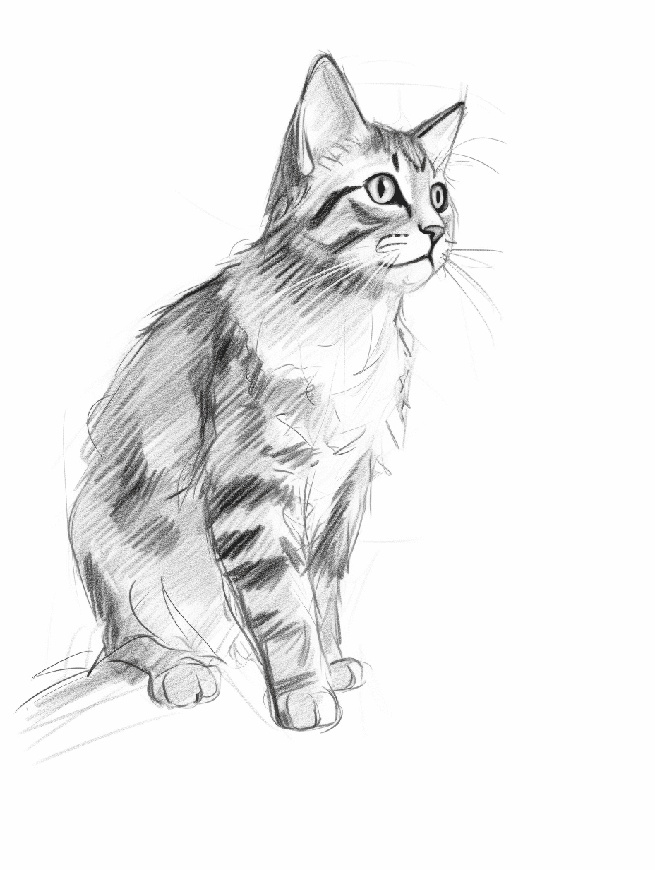 25 Realistic Cat Drawing Ideas and Tutorials for All Skill Levels ...