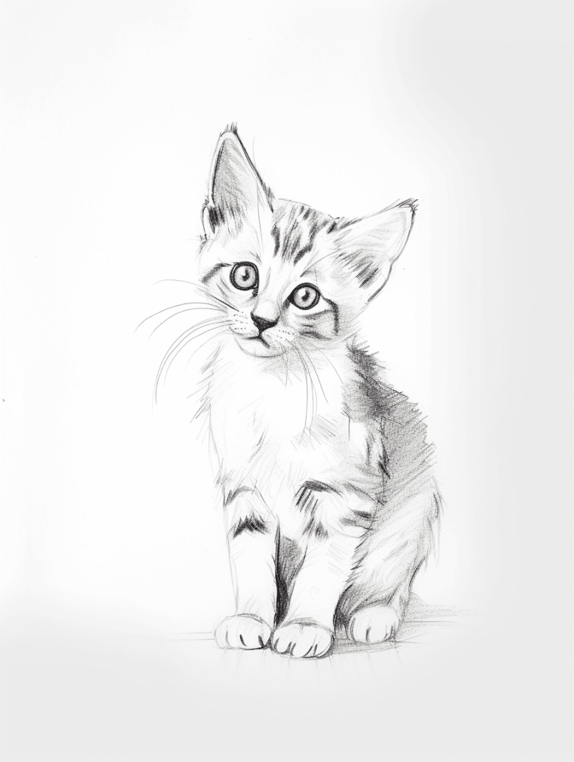 25 Realistic Cat Drawing Ideas and Tutorials for All Skill Levels ...