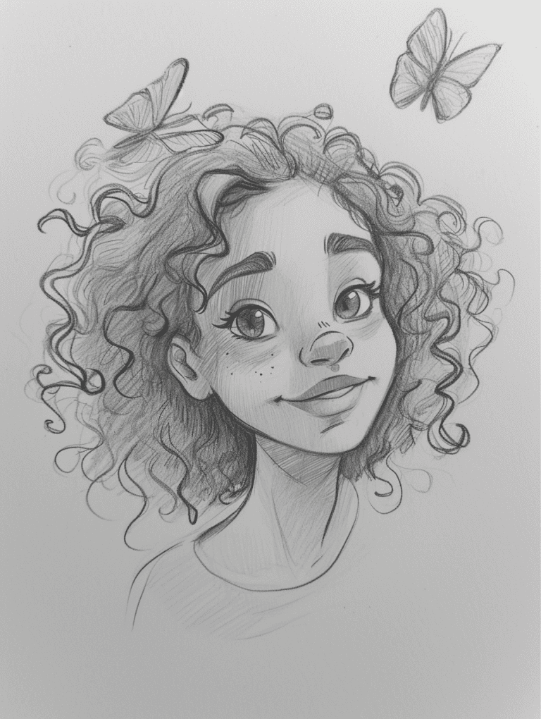 25 Cute Female Character Sketch Ideas for All Skill Levels - Brighter Craft