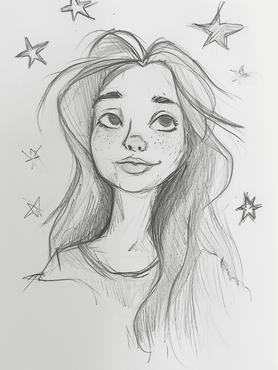 25 Cute Female Character Sketch Ideas for All Skill Levels - Brighter Craft