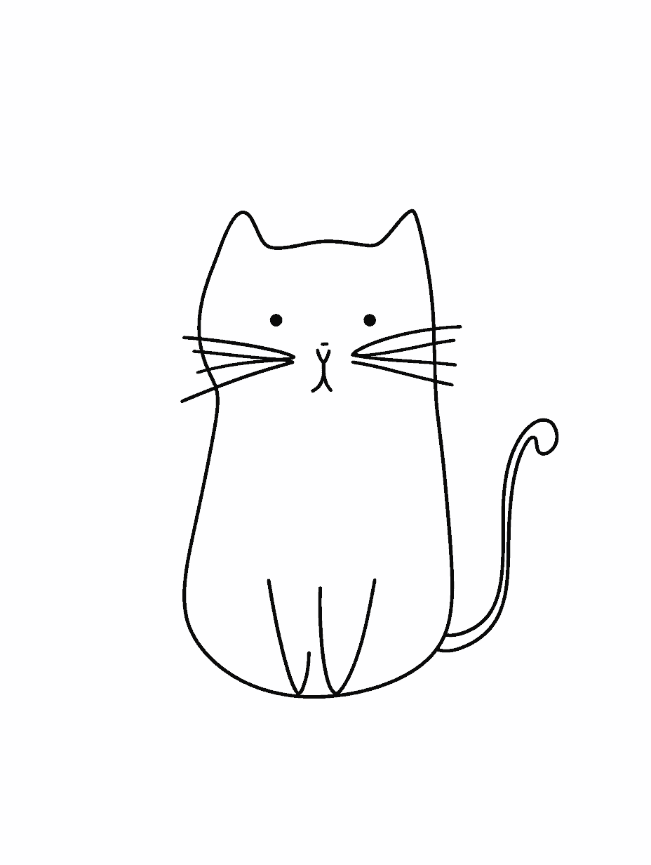 11 Adorable Cat & Kitten Doodle Drawing Ideas - Brighter Craft