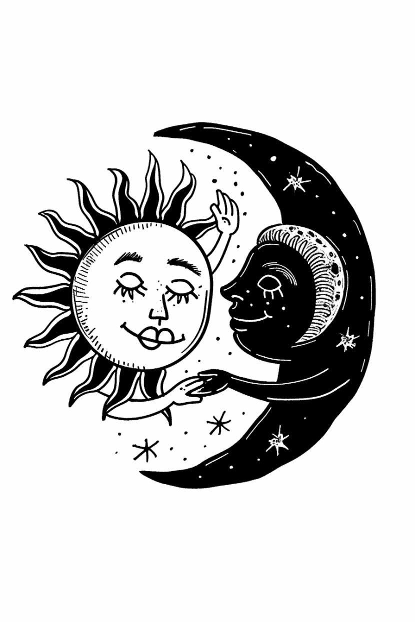 34 Simple Moon Doodle Drawing Ideas - Brighter Craft