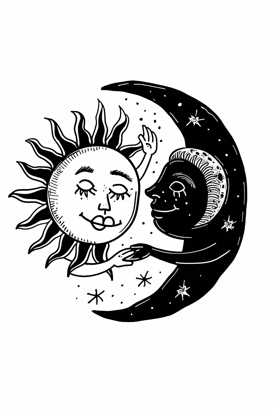 34 Simple Moon Doodle Drawing Ideas - Brighter Craft