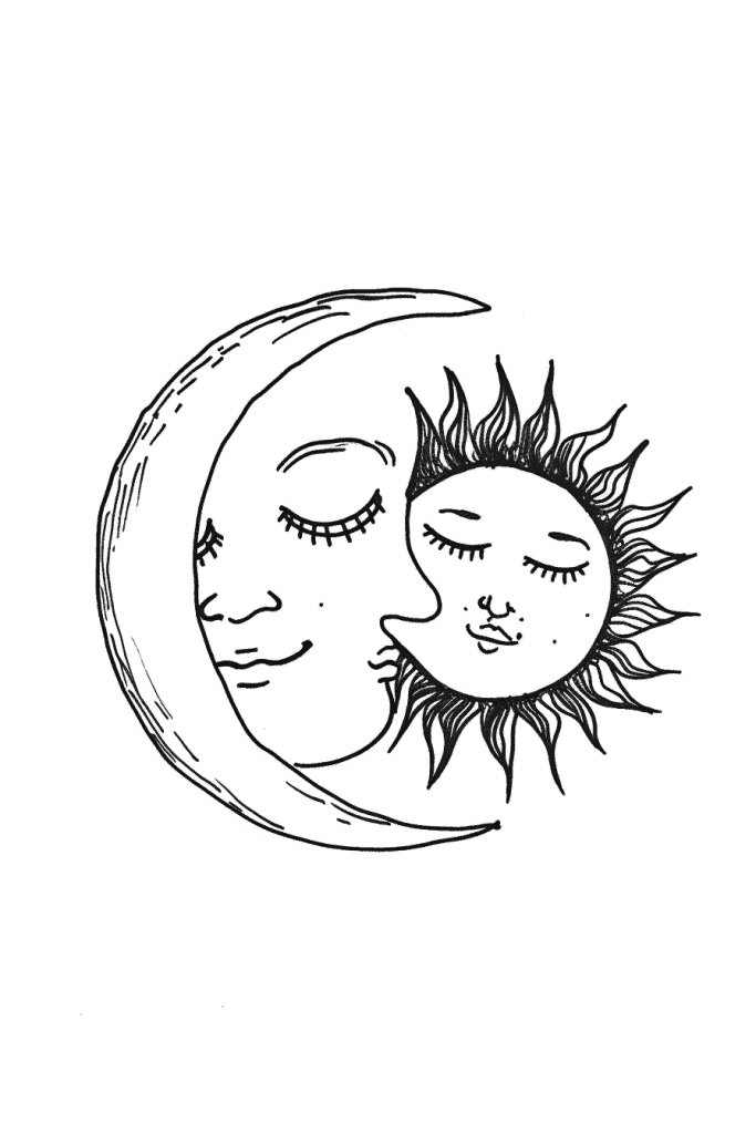 34 Simple Moon Doodle Drawing Ideas - Brighter Craft