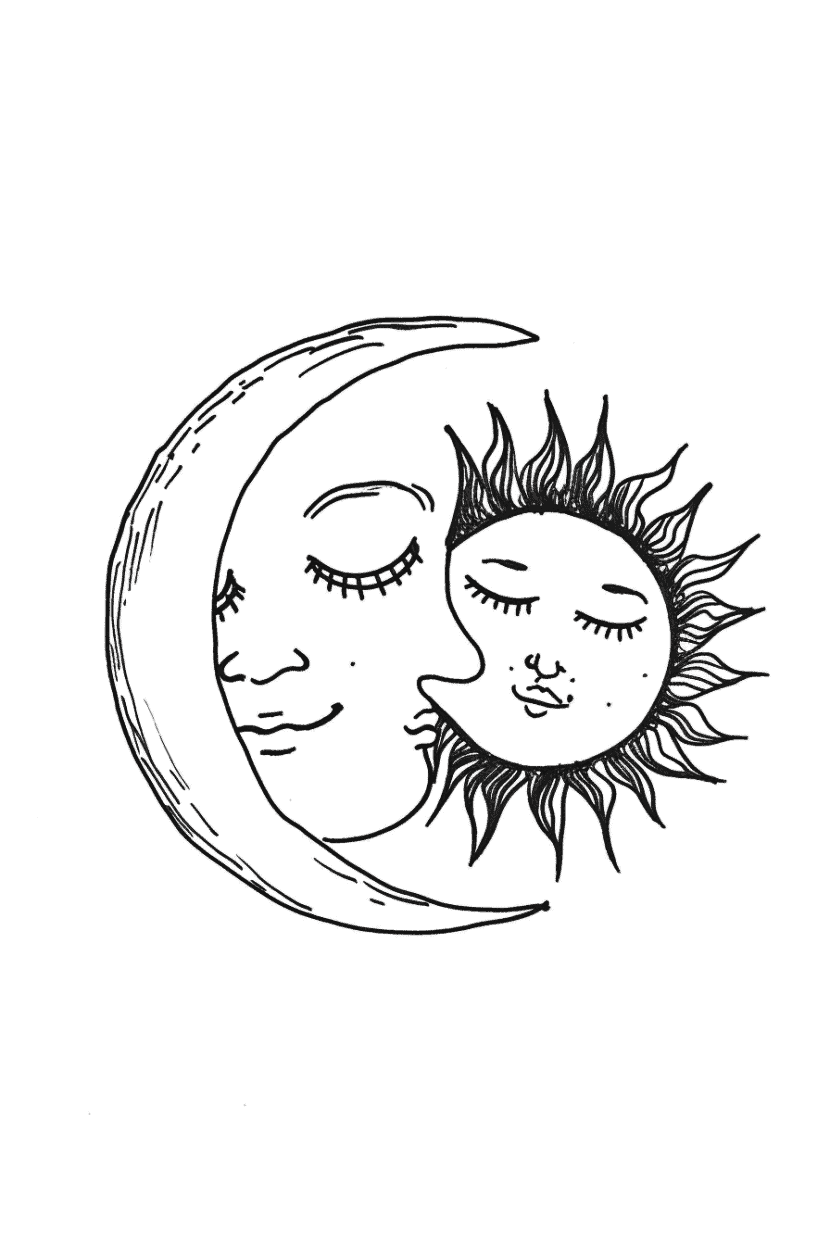 34 Simple Moon Doodle Drawing Ideas - Brighter Craft
