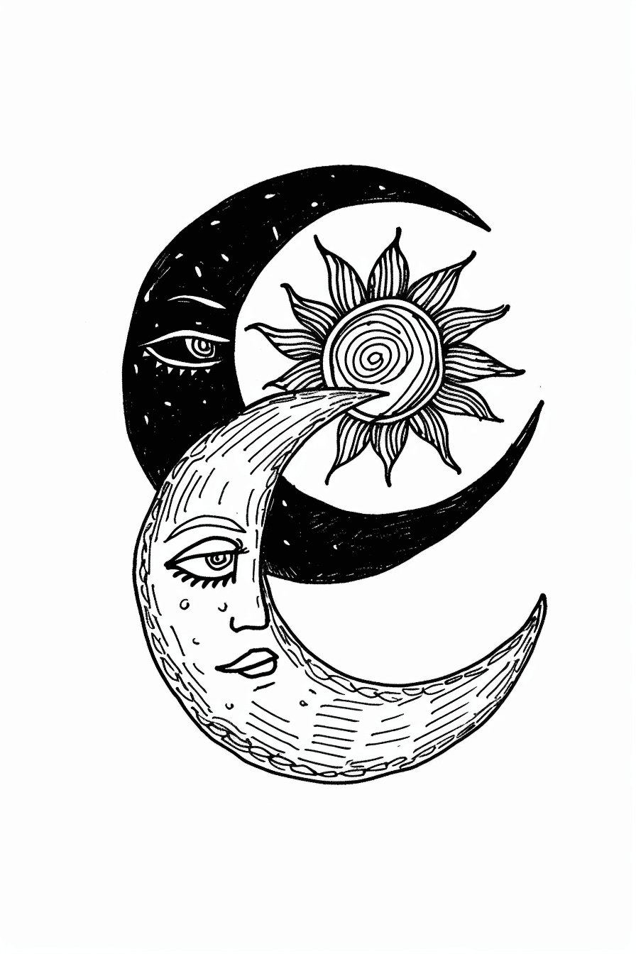 34 Simple Moon Doodle Drawing Ideas - Brighter Craft
