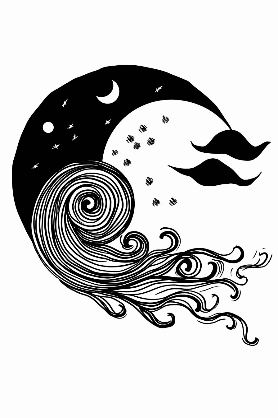 34 Simple Moon Doodle Drawing Ideas - Brighter Craft