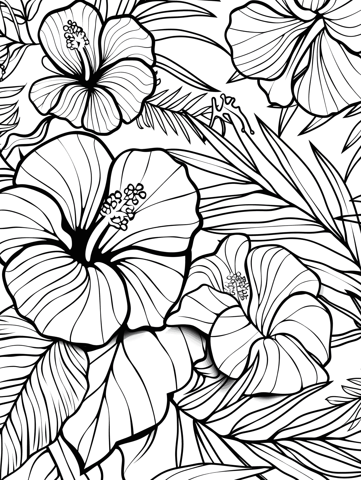 25 Beautiful Flower Coloring Pages - Brighter Craft