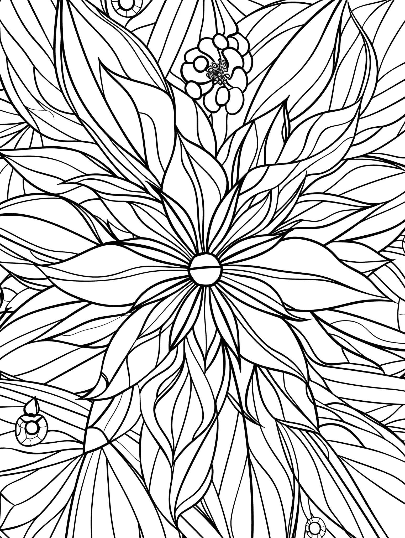 25 Beautiful Flower Coloring Pages - Brighter Craft