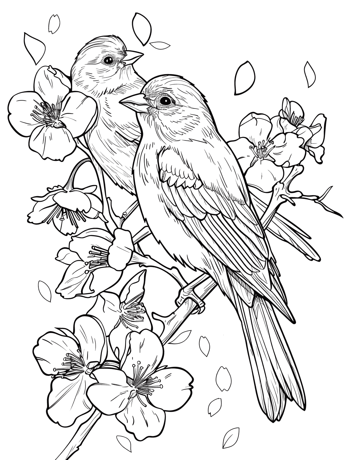 30 Spectacular Spring Bird Coloring Pages - Brighter Craft