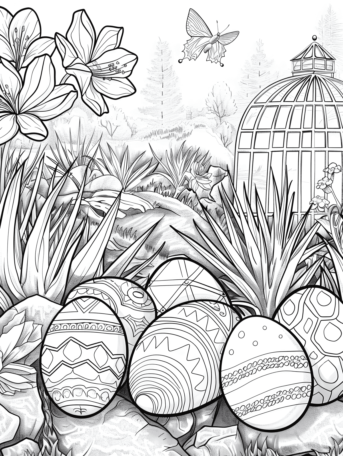 30 Easter Coloring Pages For Adults - Brighter Craft