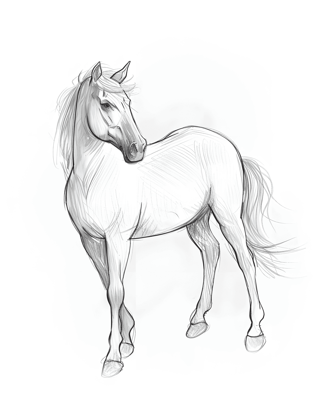 30 Amazing Horse Sketch Ideas - Brighter Craft