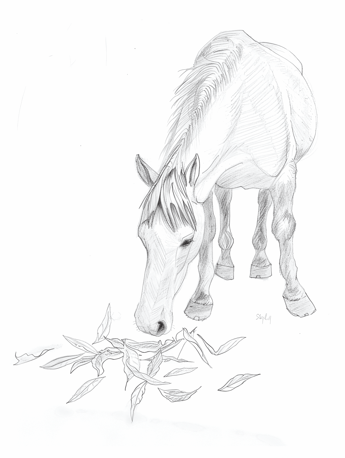 30 Amazing Horse Sketch Ideas - Brighter Craft