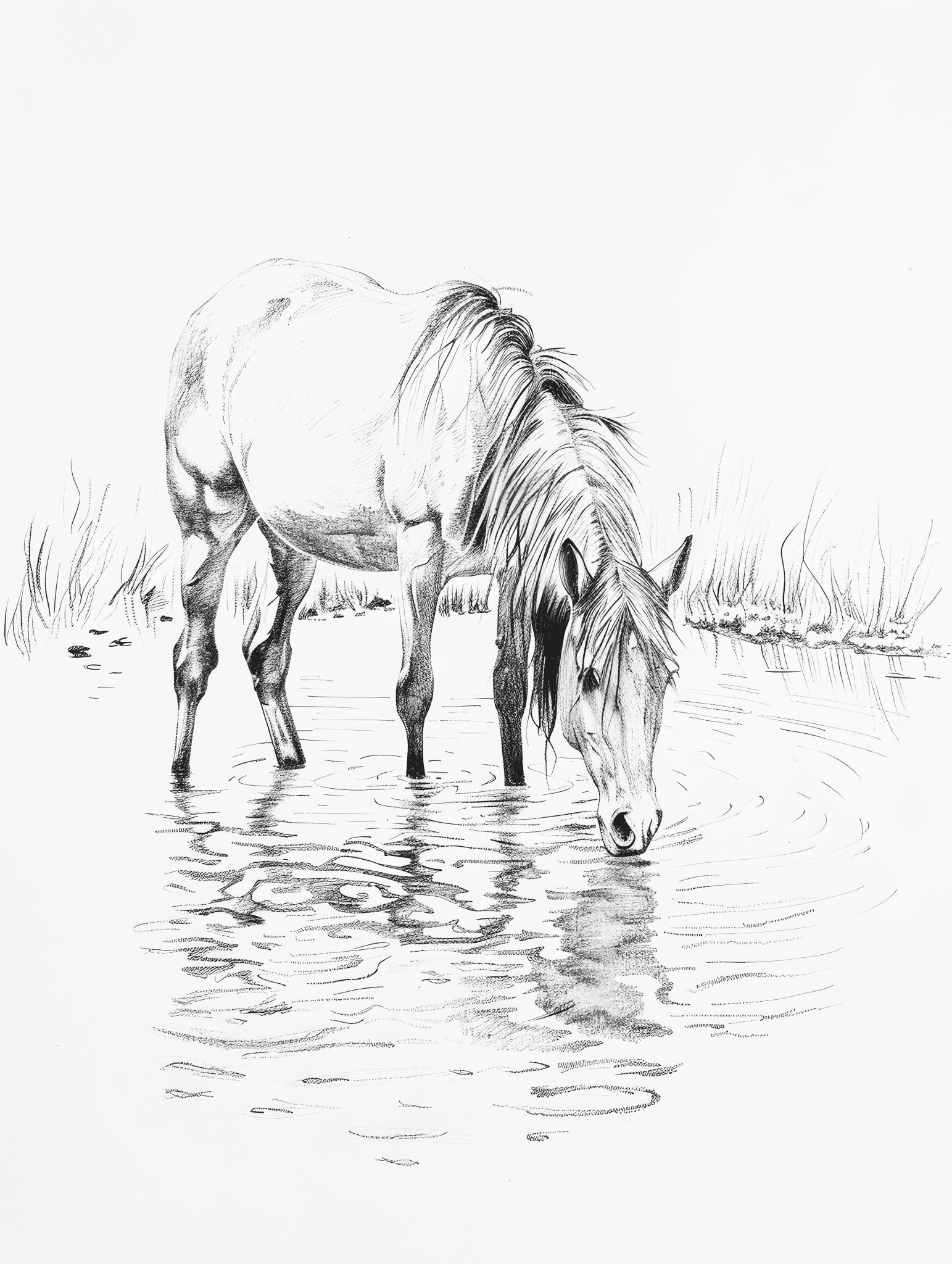 30 Amazing Horse Sketch Ideas - Brighter Craft
