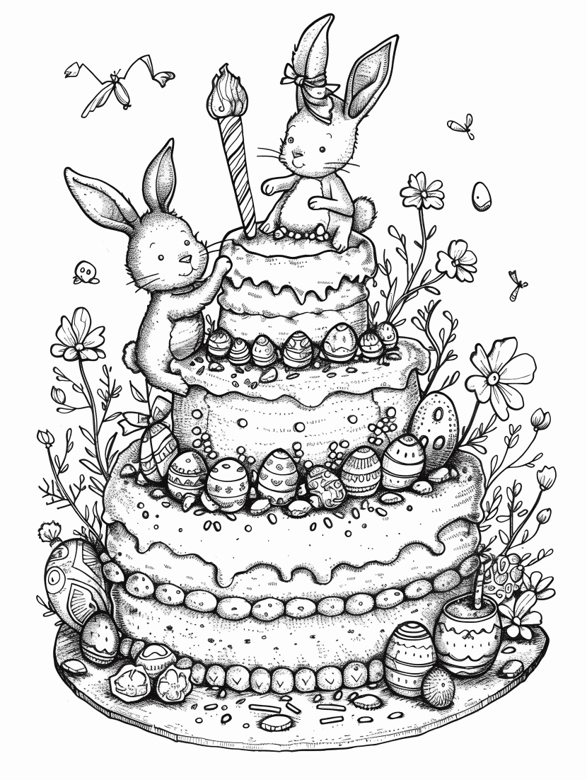 30 Easter Bunny Coloring Page Ideas - Brighter Craft