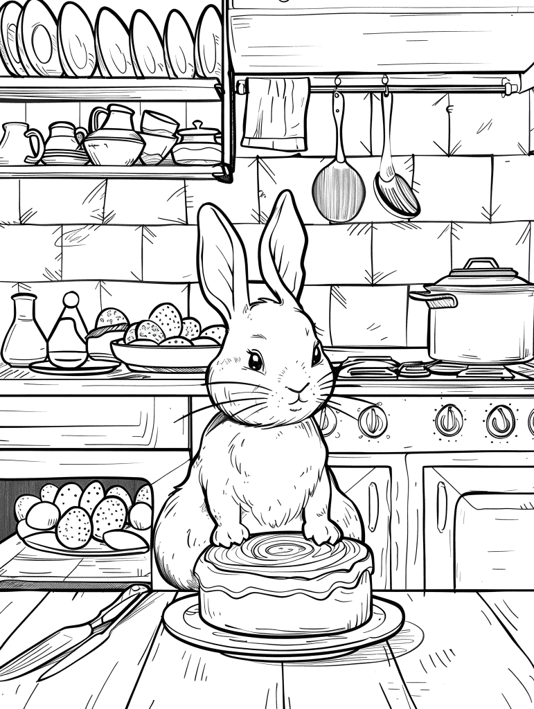 30 Easter Bunny Coloring Page Ideas - Brighter Craft