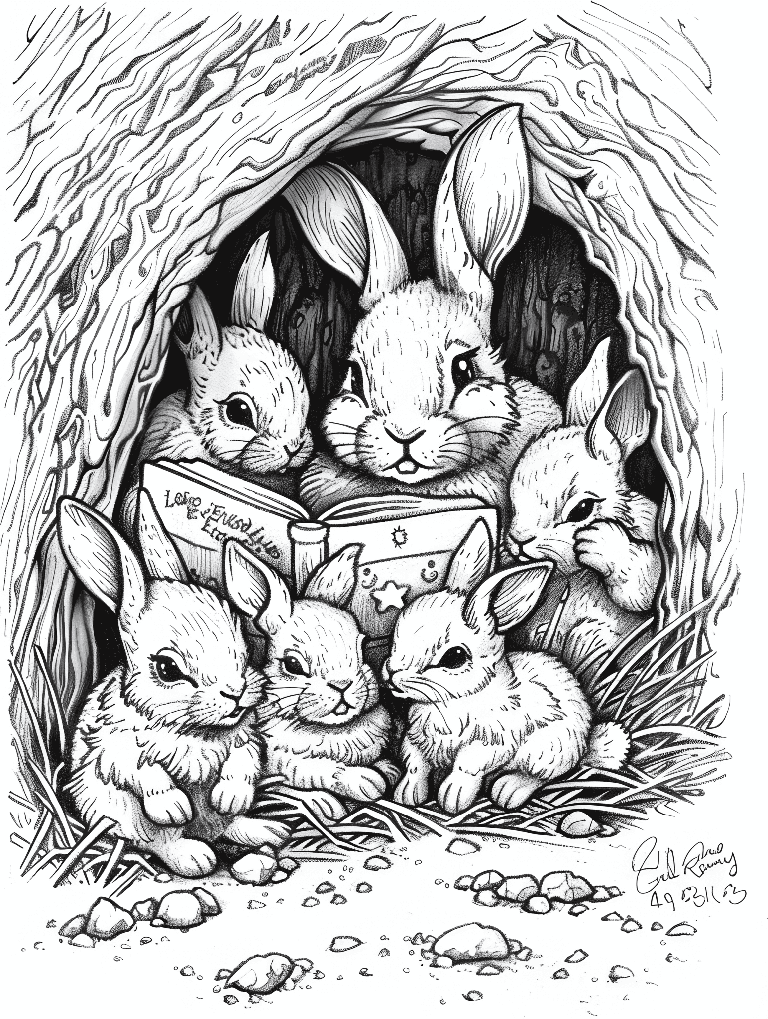 30 Easter Bunny Coloring Page Ideas - Brighter Craft