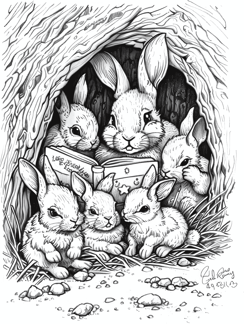 30 Easter Bunny Coloring Page Ideas - Brighter Craft