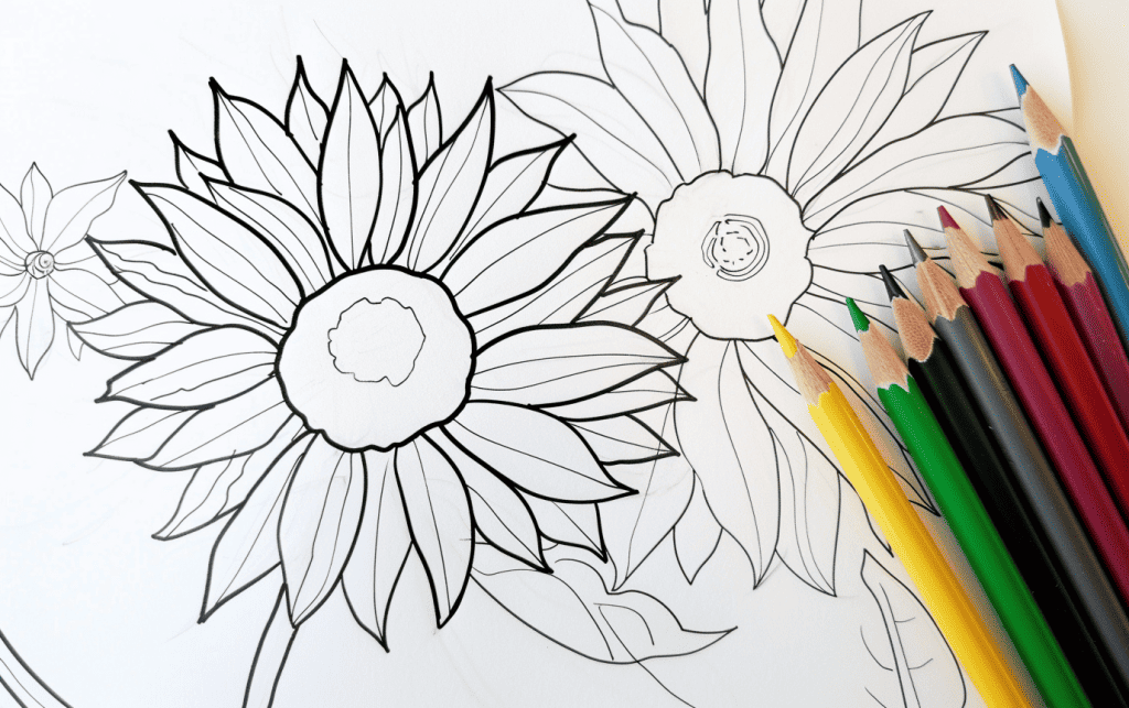 25 Beautiful Flower Coloring Pages - Brighter Craft