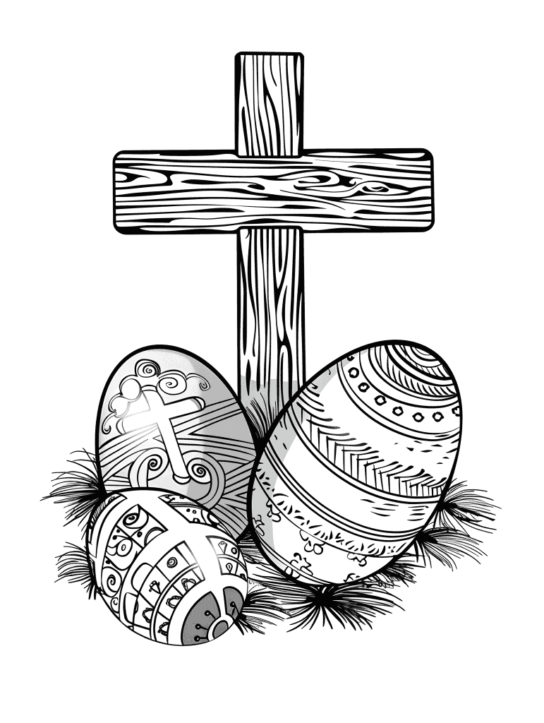 30 Religious Easter Coloring Pages For Kids - Brighter Craft