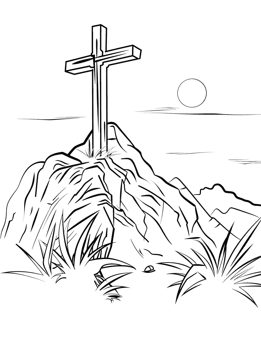 30 Religious Easter Coloring Pages For Kids - Brighter Craft