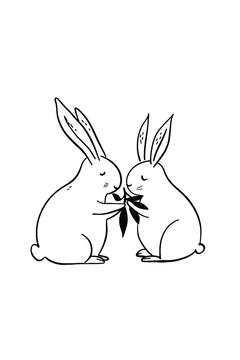 30 Adorable Rabbit Doodle Drawing Ideas - Brighter Craft