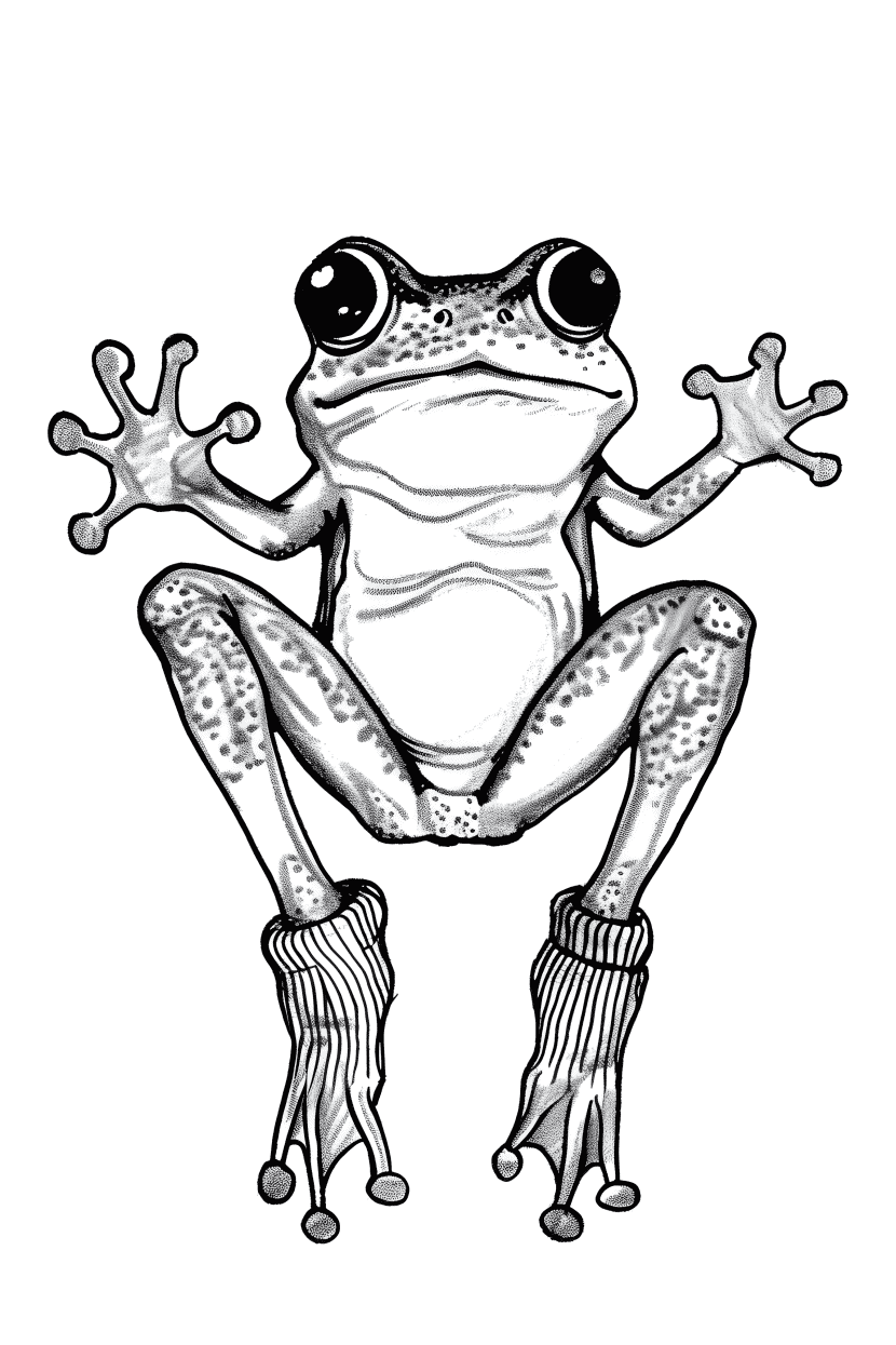 30 Easy Frog Doodle Drawing Ideas - Brighter Craft