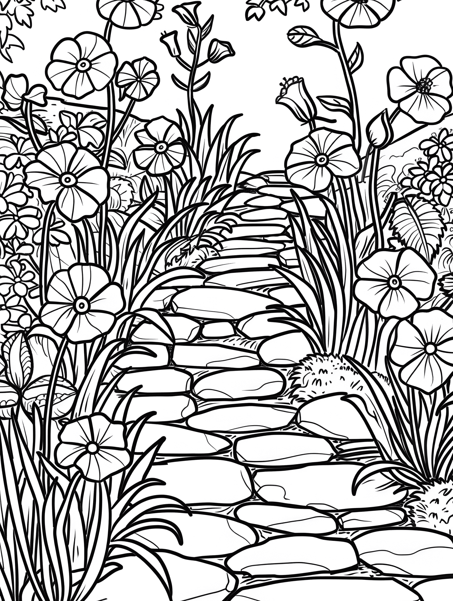 30 Captivating Spring Flower Coloring Pages - Brighter Craft