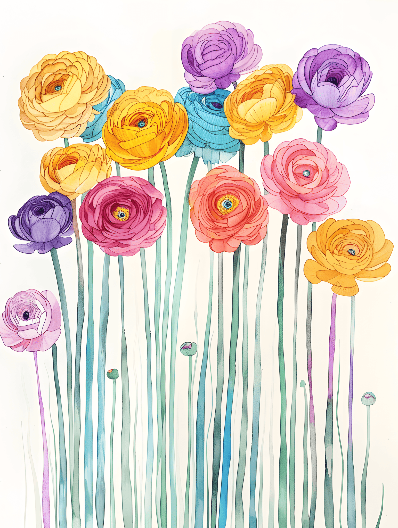 30 Spring Watercolor Flower Painting Ideas - Brighter Craft