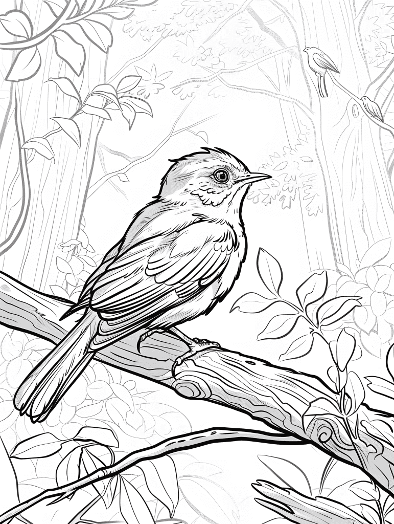 30 Spectacular Spring Bird Coloring Pages - Brighter Craft