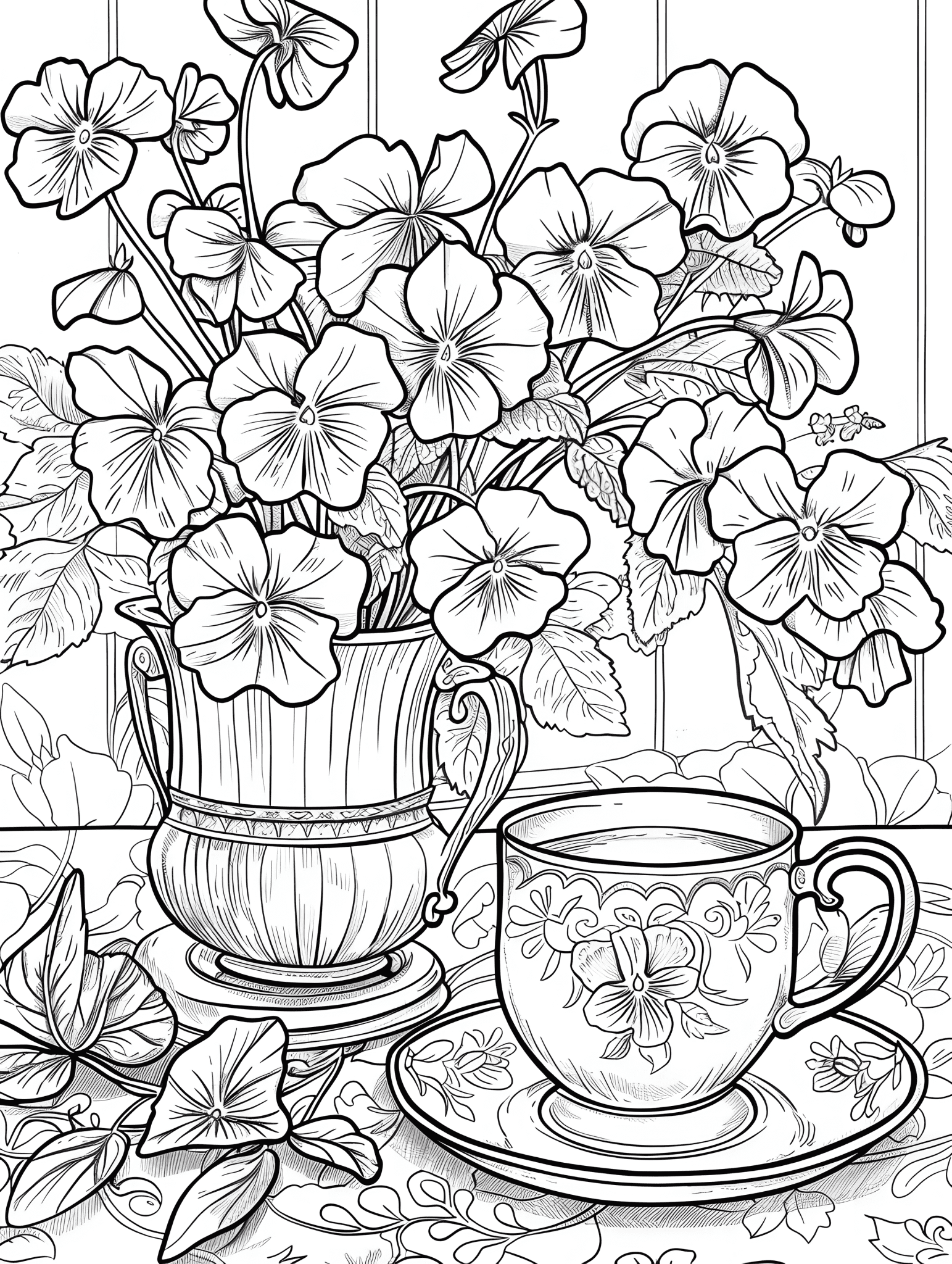 25 Beautiful Flower Coloring Pages - Brighter Craft