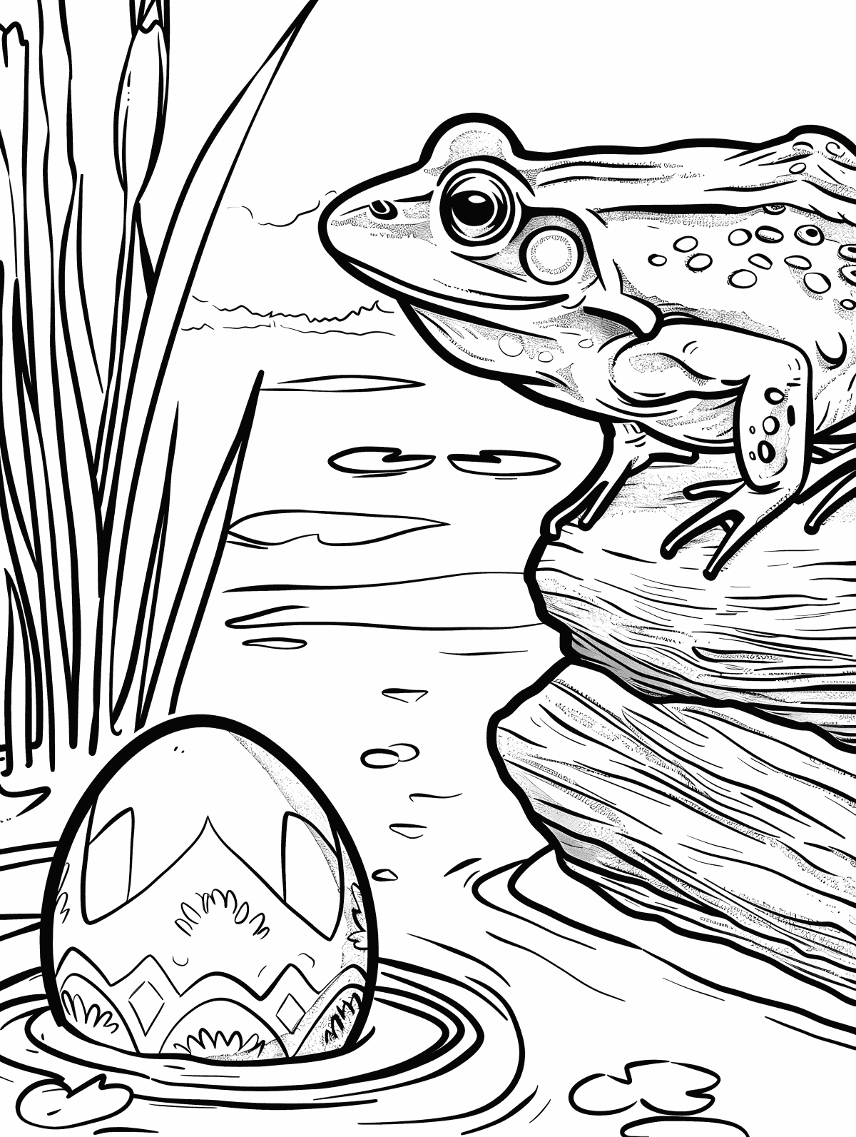 30 Easter Egg Coloring Pages - Brighter Craft