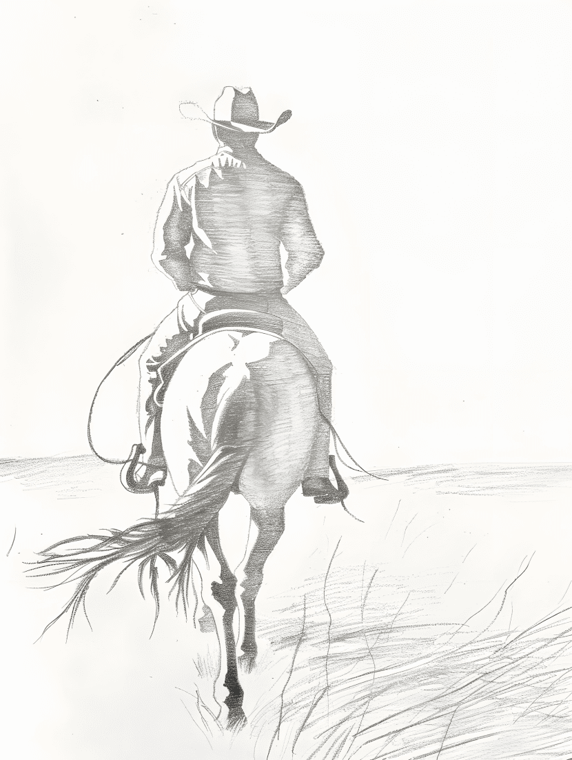30 Wild West Cowboy Drawing Ideas - Brighter Craft