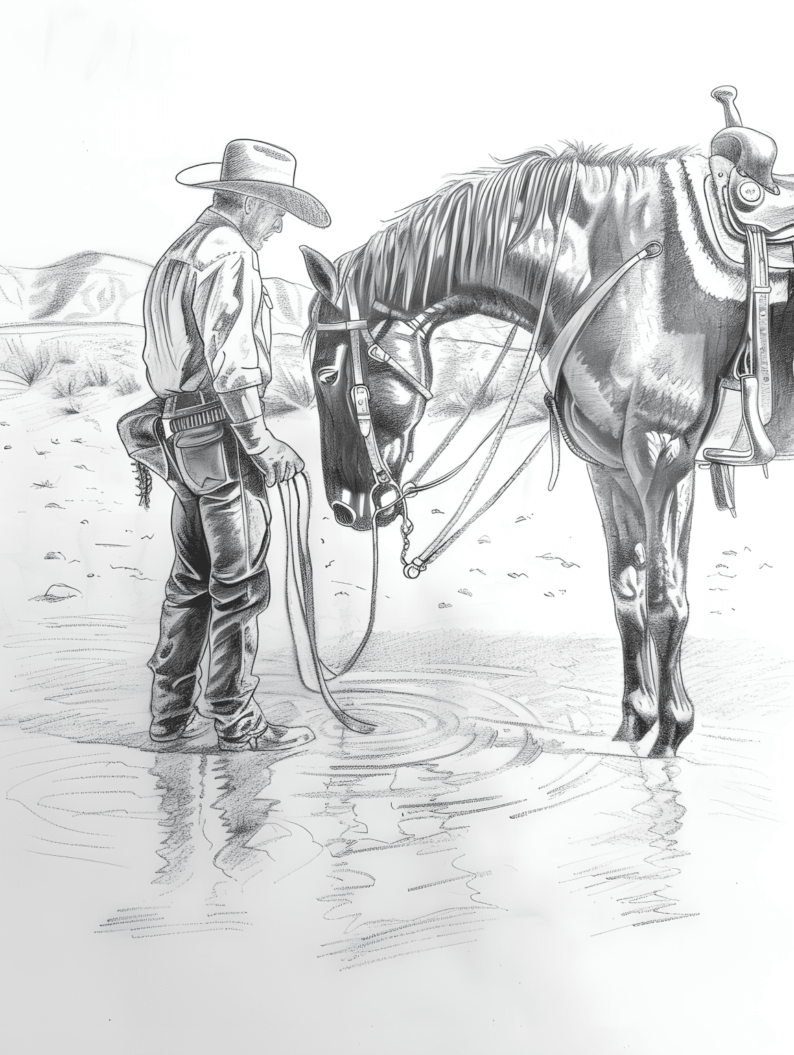 30 Wild West Cowboy Drawing Ideas - Brighter Craft