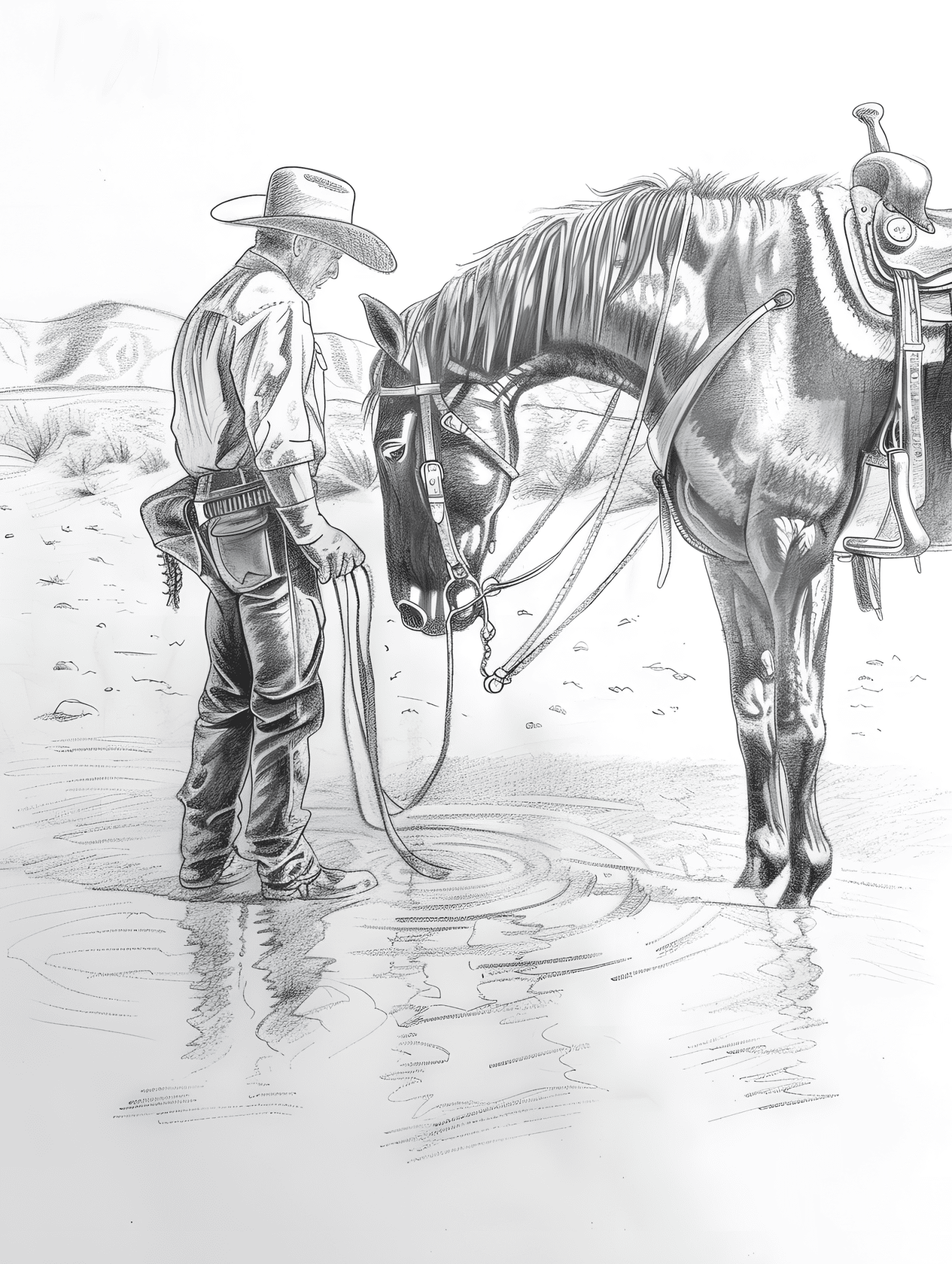 30 Wild West Cowboy Drawing Ideas - Brighter Craft