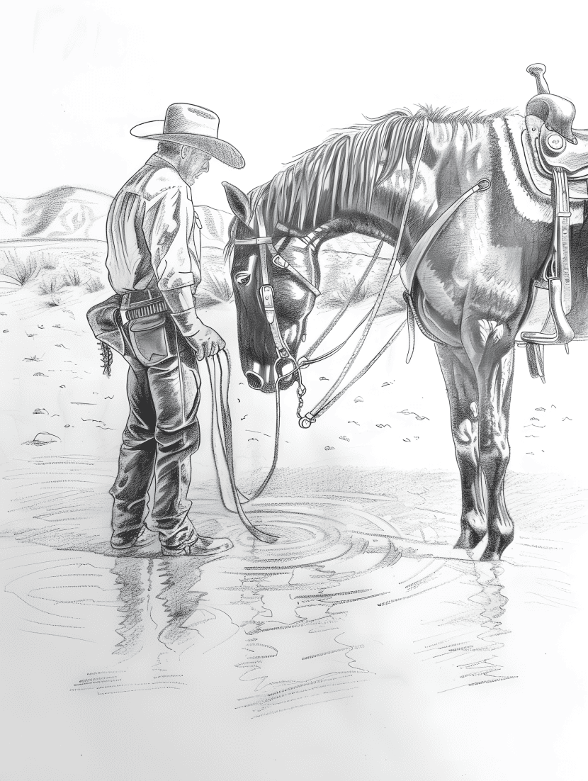 30 Wild West Cowboy Drawing Ideas - Brighter Craft