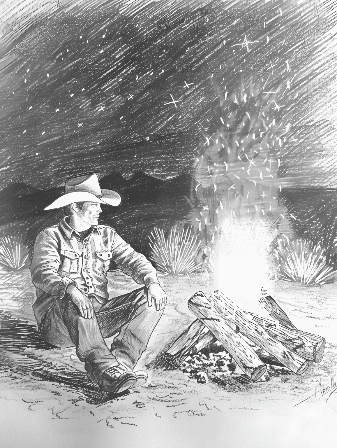 30 Wild West Cowboy Drawing Ideas - Brighter Craft