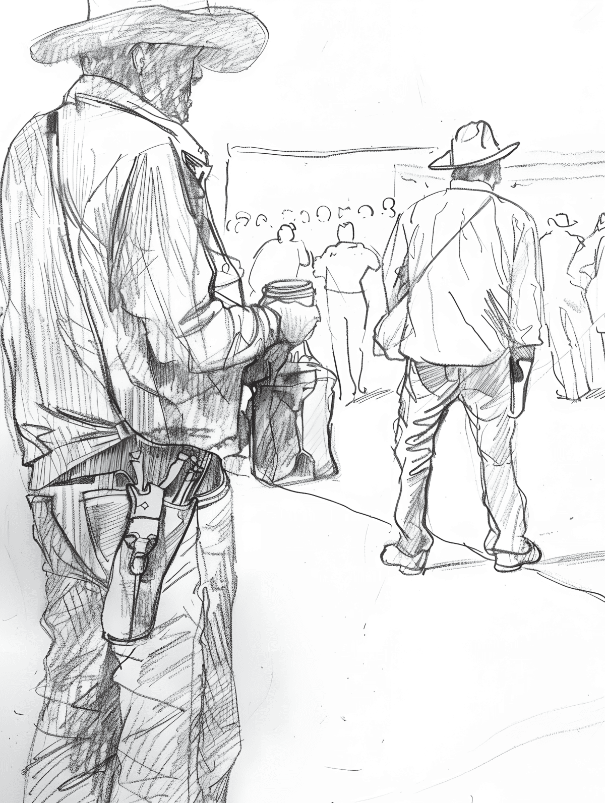 30 Wild West Cowboy Drawing Ideas - Brighter Craft