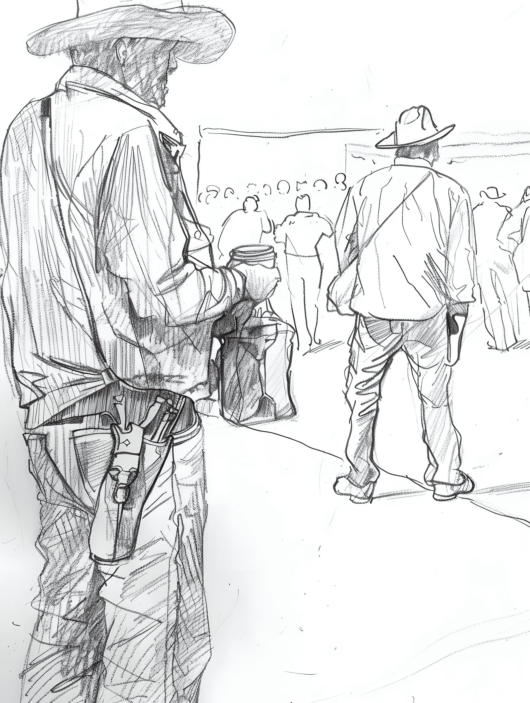 30 Wild West Cowboy Drawing Ideas - Brighter Craft