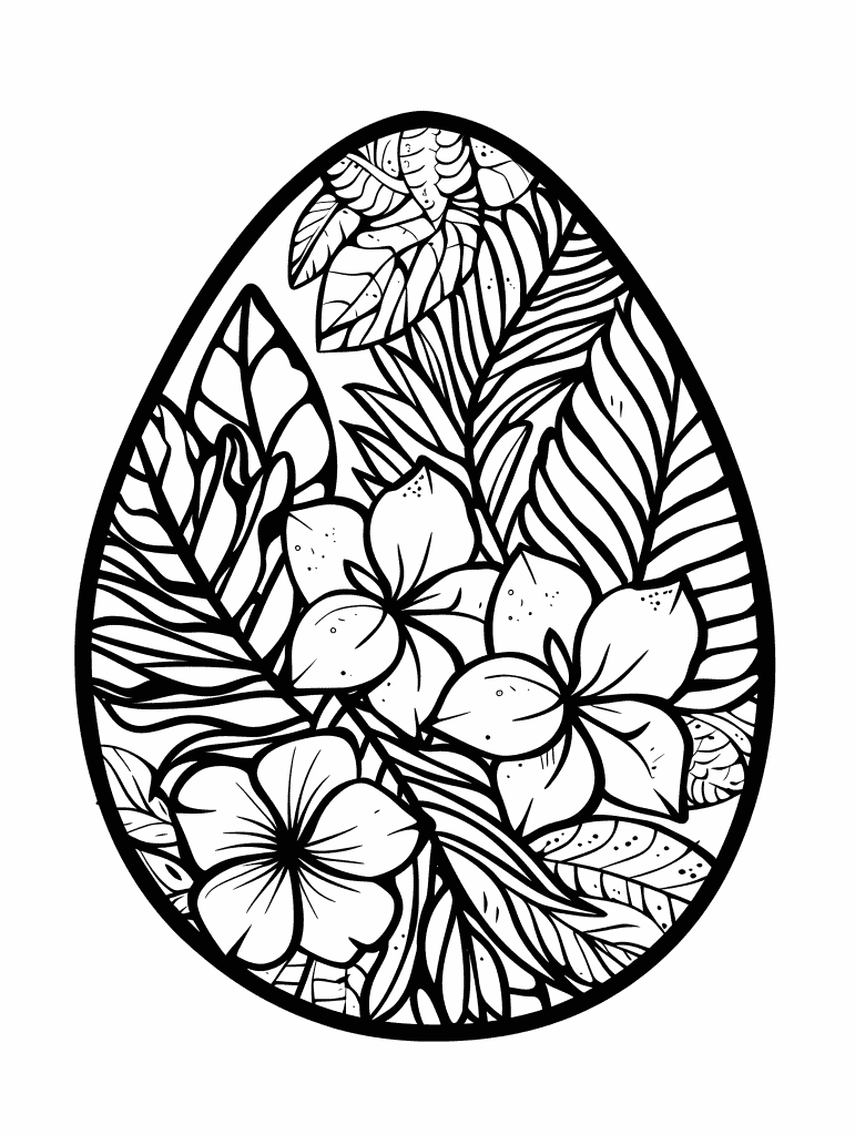 30 Easter Egg Coloring Pages - Brighter Craft