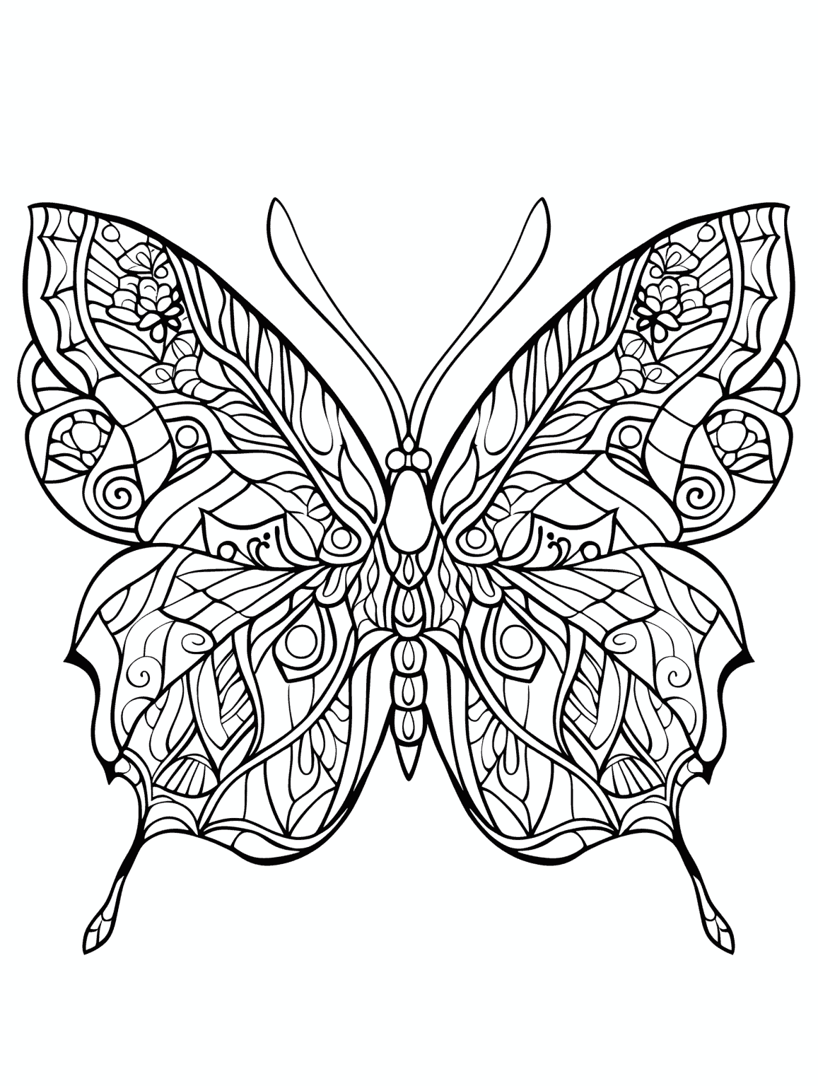 30 Exciting Butterfly Coloring Pages - Brighter Craft