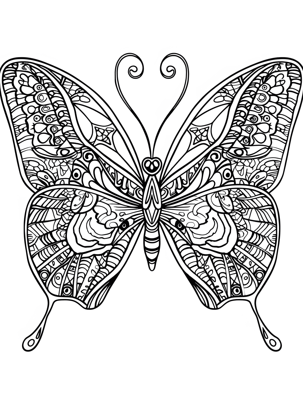 30 Exciting Butterfly Coloring Pages - Brighter Craft