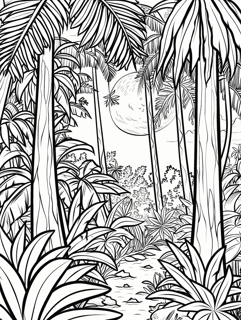 30 Beautiful Moon Coloring Pages - Brighter Craft