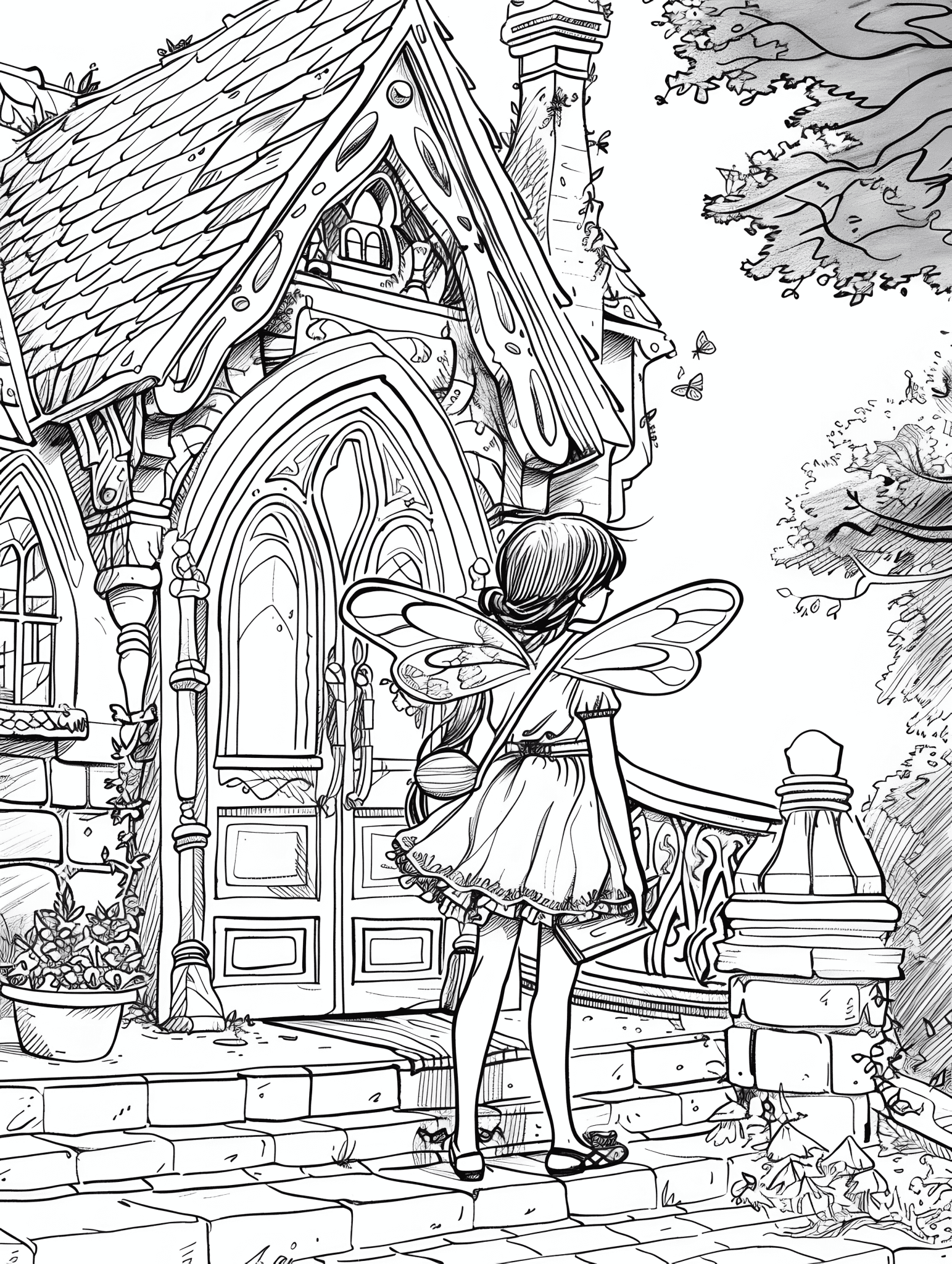 30 Fairy Coloring Pages for Kids and Adults - Brighter Craft