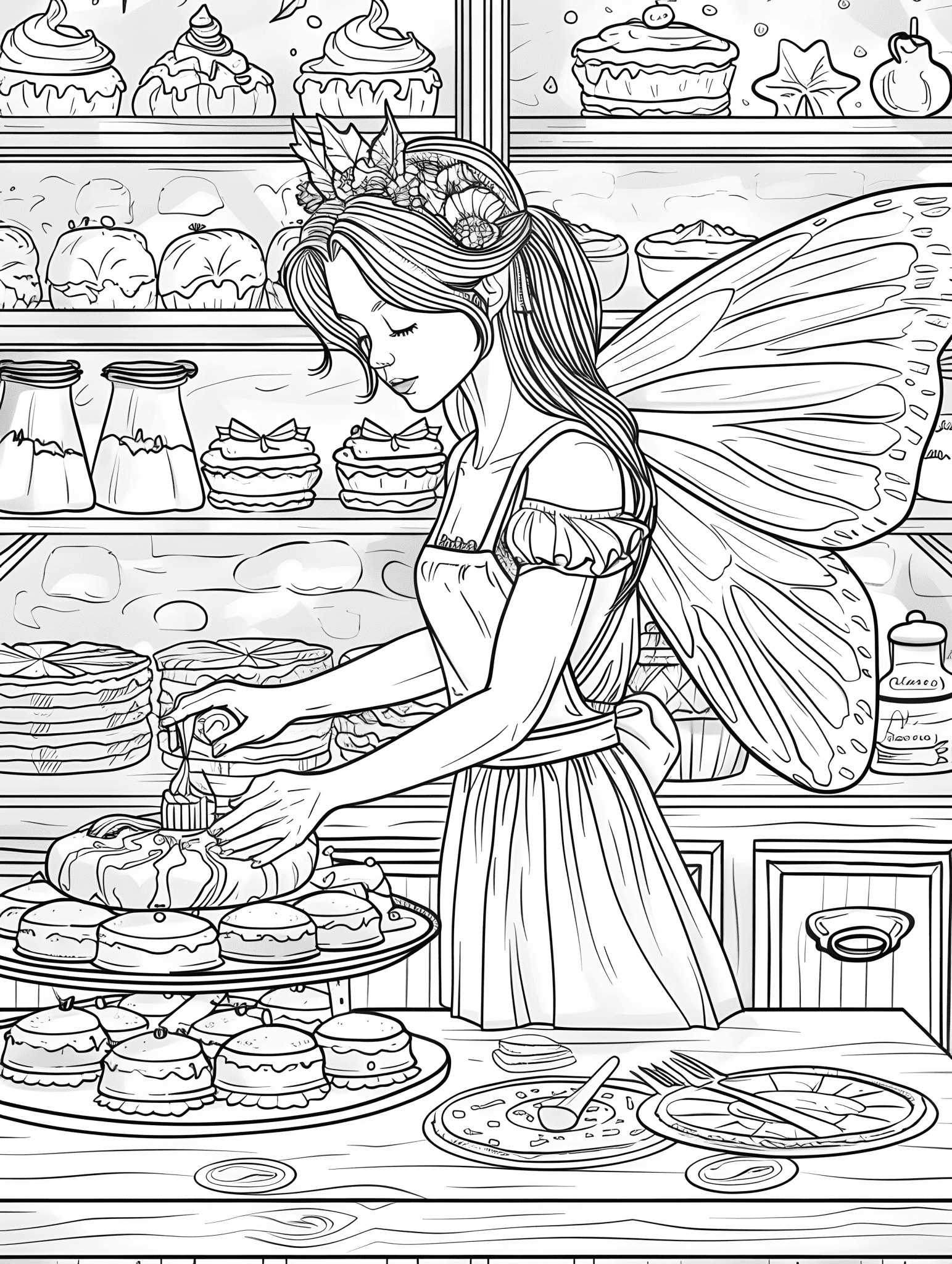30 Fairy Coloring Pages for Kids and Adults - Brighter Craft
